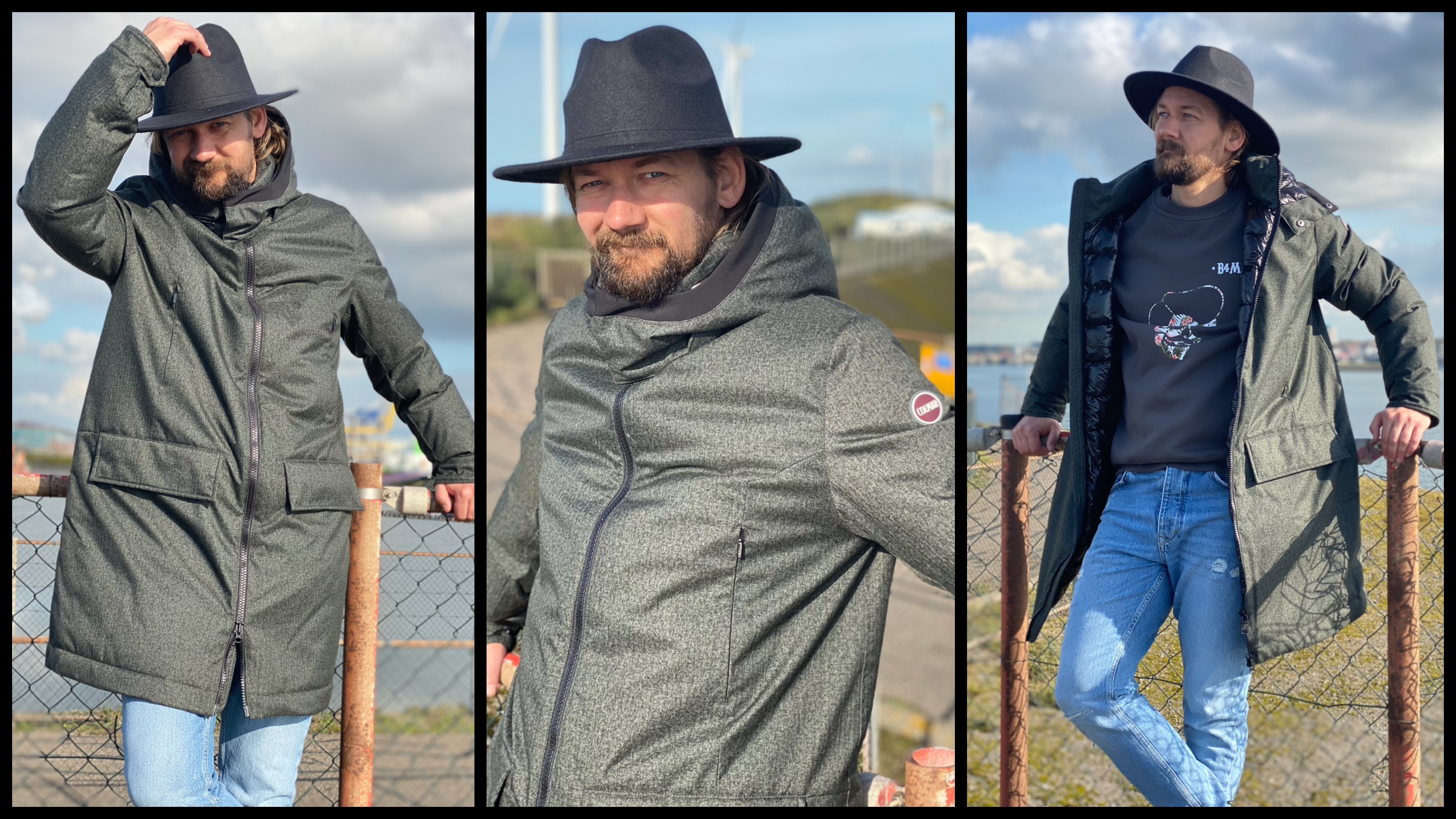 Winter parka van Colmar: Hooded wool-effect down jacket - B4men